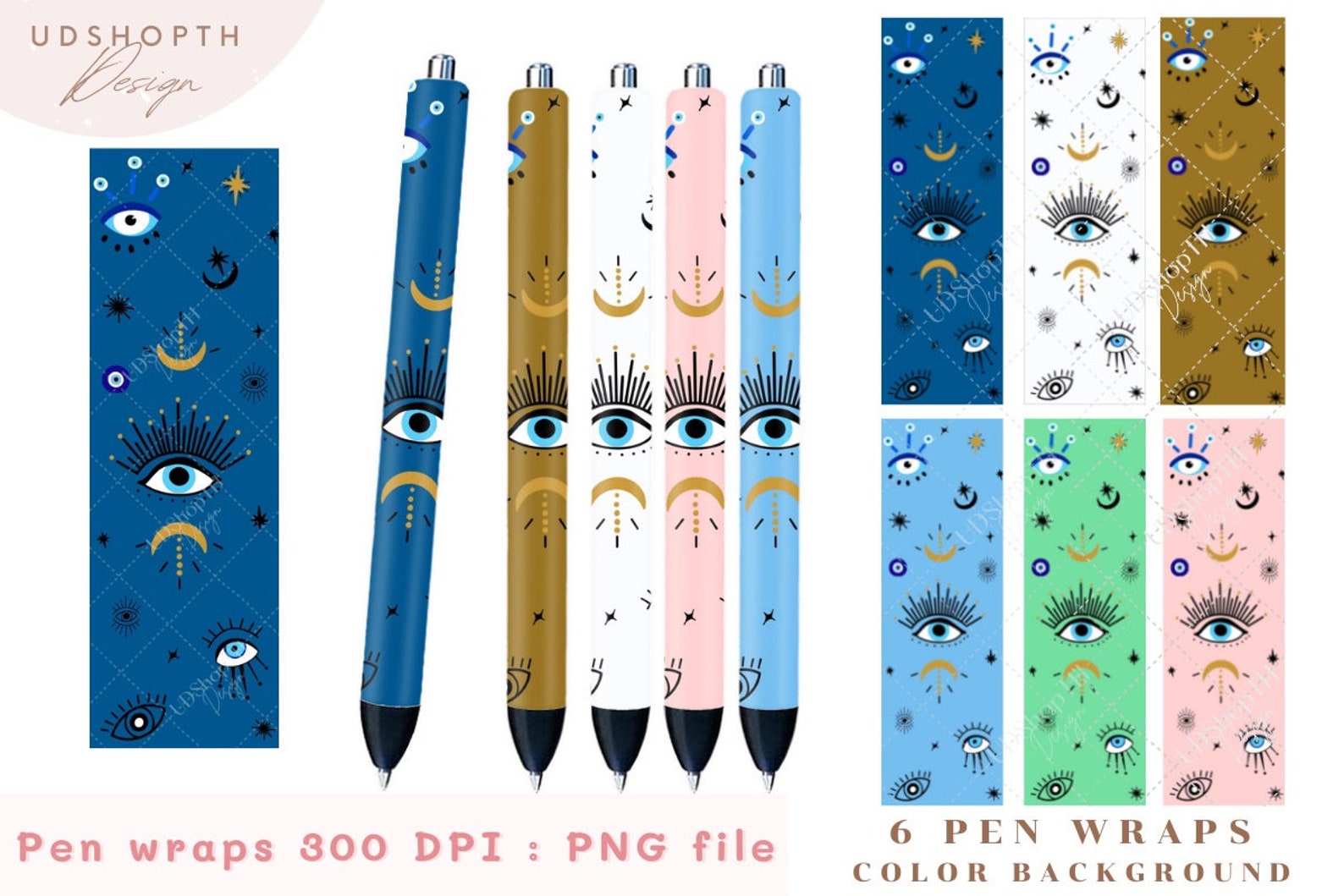 Evil Eye Pen Wrap Evil Eye Pen Wraps PNG Evil Eye Bundle | Etsy