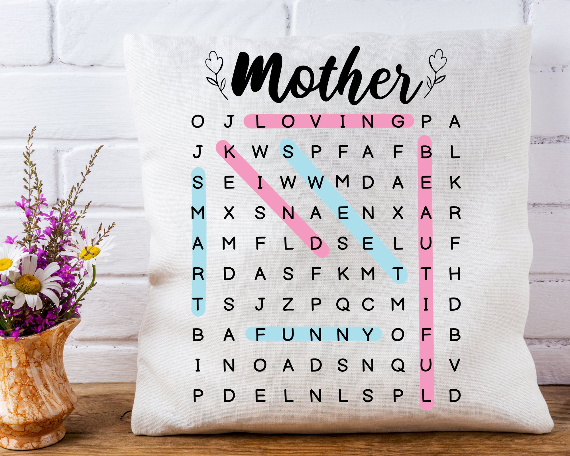 Mother's Day Word Search Sign SVG Mother Word Search Sign | Etsy