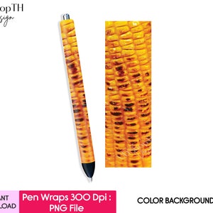 Corn Pen Wraps, Sweet Corn Pen Wrap, Vegetable Pen Wrap, Glitter Pen ...
