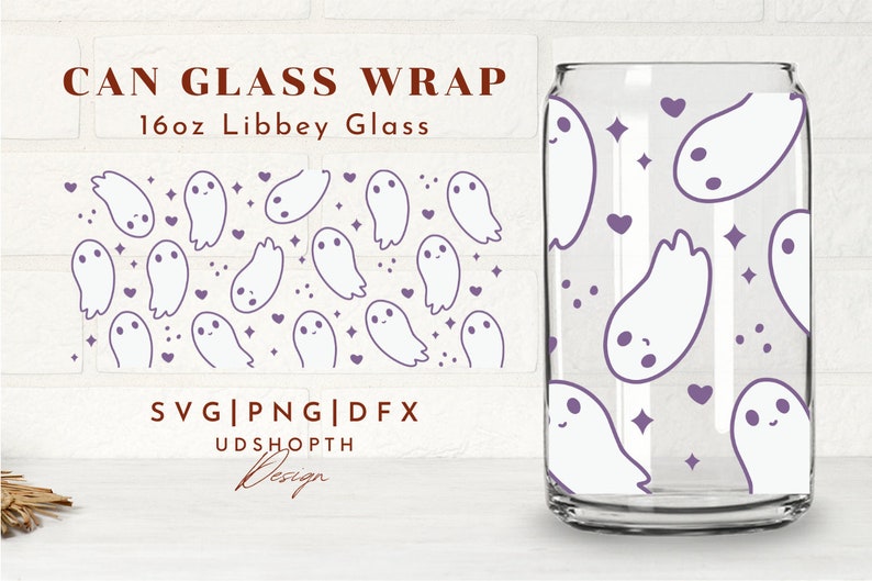 4 Cute Halloween Beer Can Glass Svg Bundle Cut File for Cricut, Retro ...