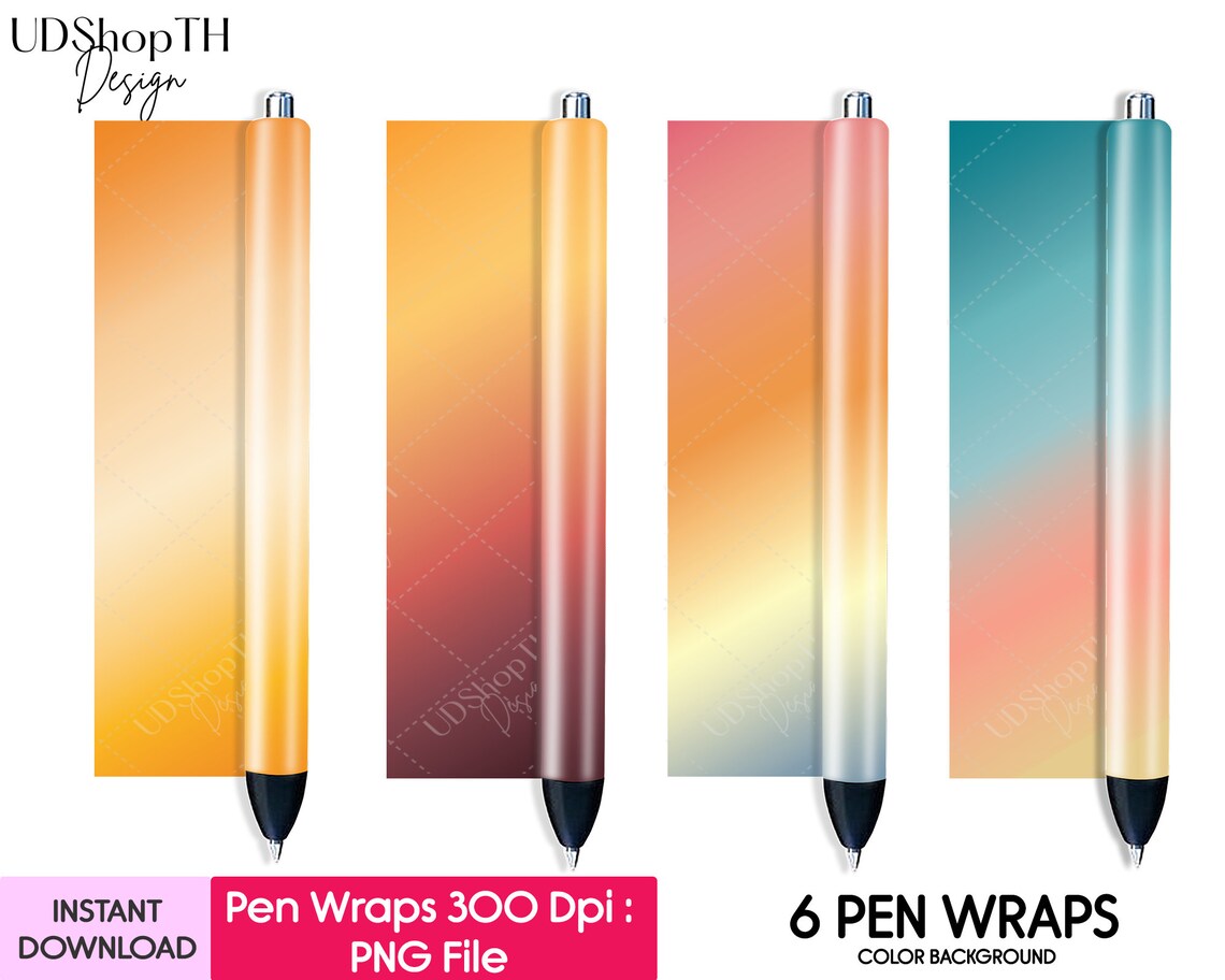 Sunset Ombre Pen Wraps Sunset Pen Wraps Sunset Color - Etsy