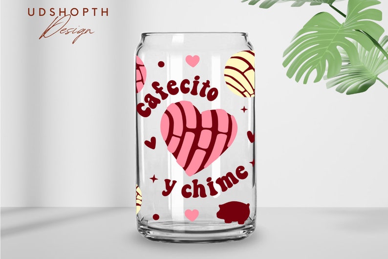 Cafecito Y Chisme Beer Can Glass Svg 16oz Libbey Full Wrap Etsy
