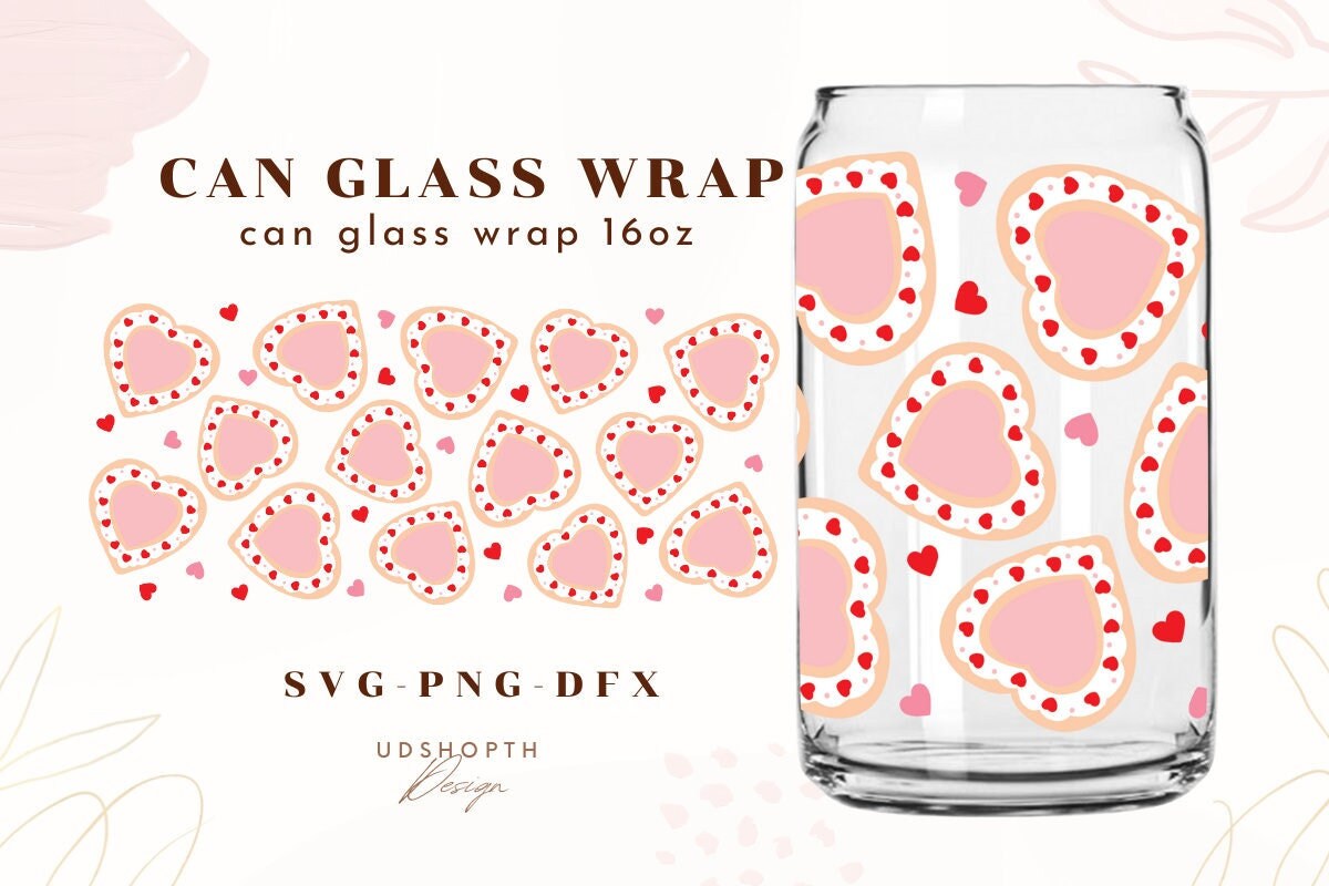 Cookie Heart Svg Donut Heart Svg Hearts Svg Can Glass - Etsy