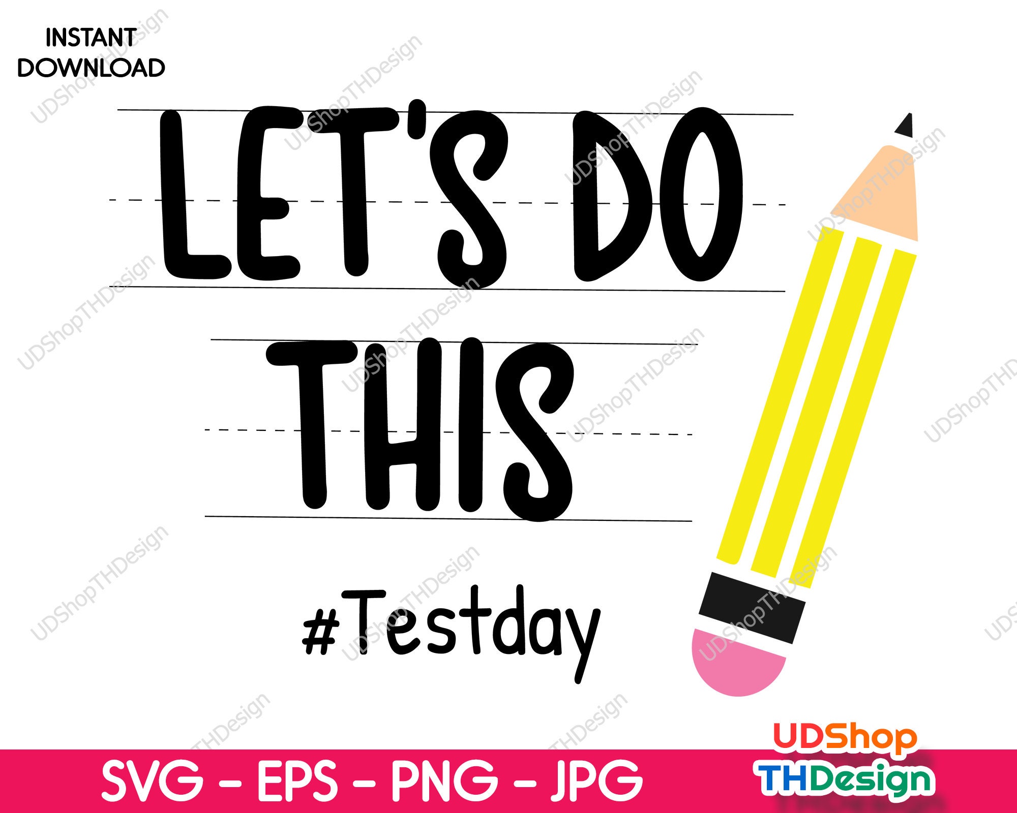 Let's Do This Test Day Svgtest Day Svgteacher Svgschool - Etsy