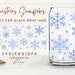 Winter Snowflake Christmas Can Glass Svg, 16oz Libbey Full Wrap Svg ...
