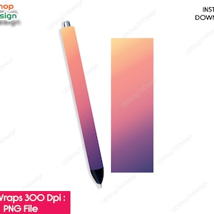 Sunset Ombre Pen Wraps, Sunset Pen Wraps, Sunset Color Gradient Pen ...