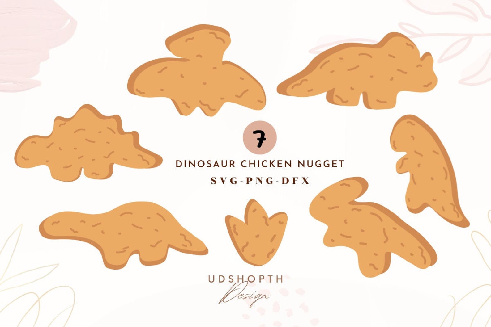 Dinosaur Chicken Nugget Svg Dino Nugget Svg Dino Svg Funny - Etsy