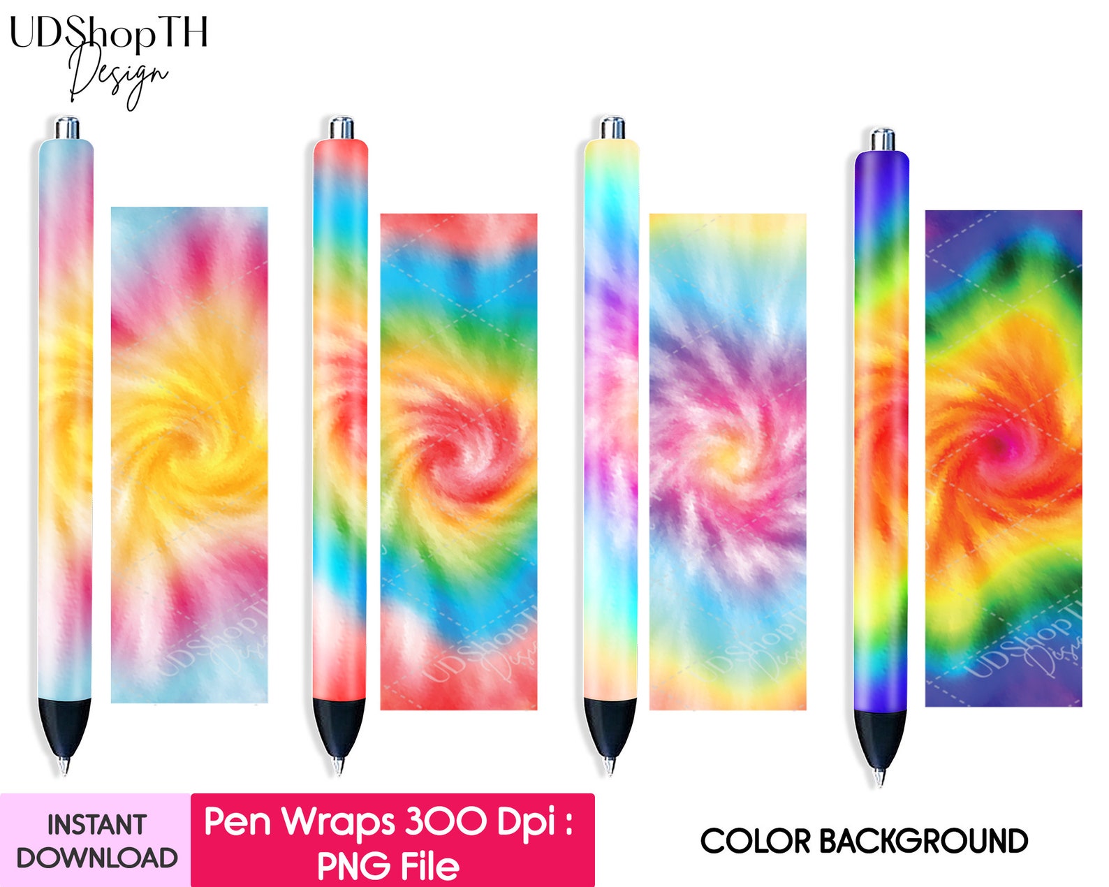 Tie Dye Pen Wrap Tie Dye Glitter Pen Wrap Glitter - Etsy