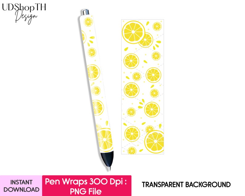 Lemon Pen Wraps, Lemonade Pen Wraps, Fruit Pen Wraps PNG, Waterslide ...
