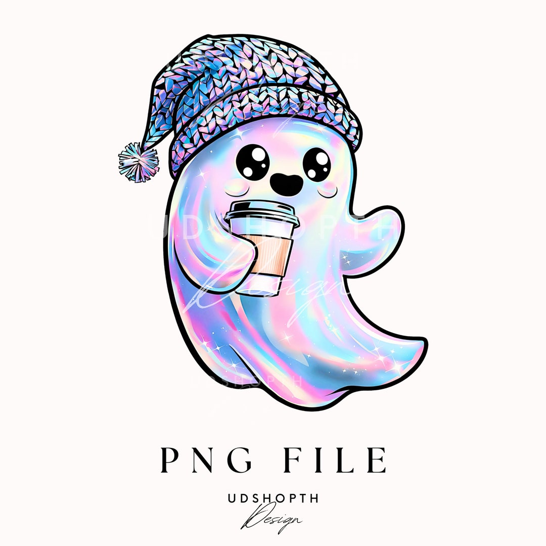 Cute Disco Ghost Png, Retro Disco Iridescent Ghost Png, Spooky Vibes ...