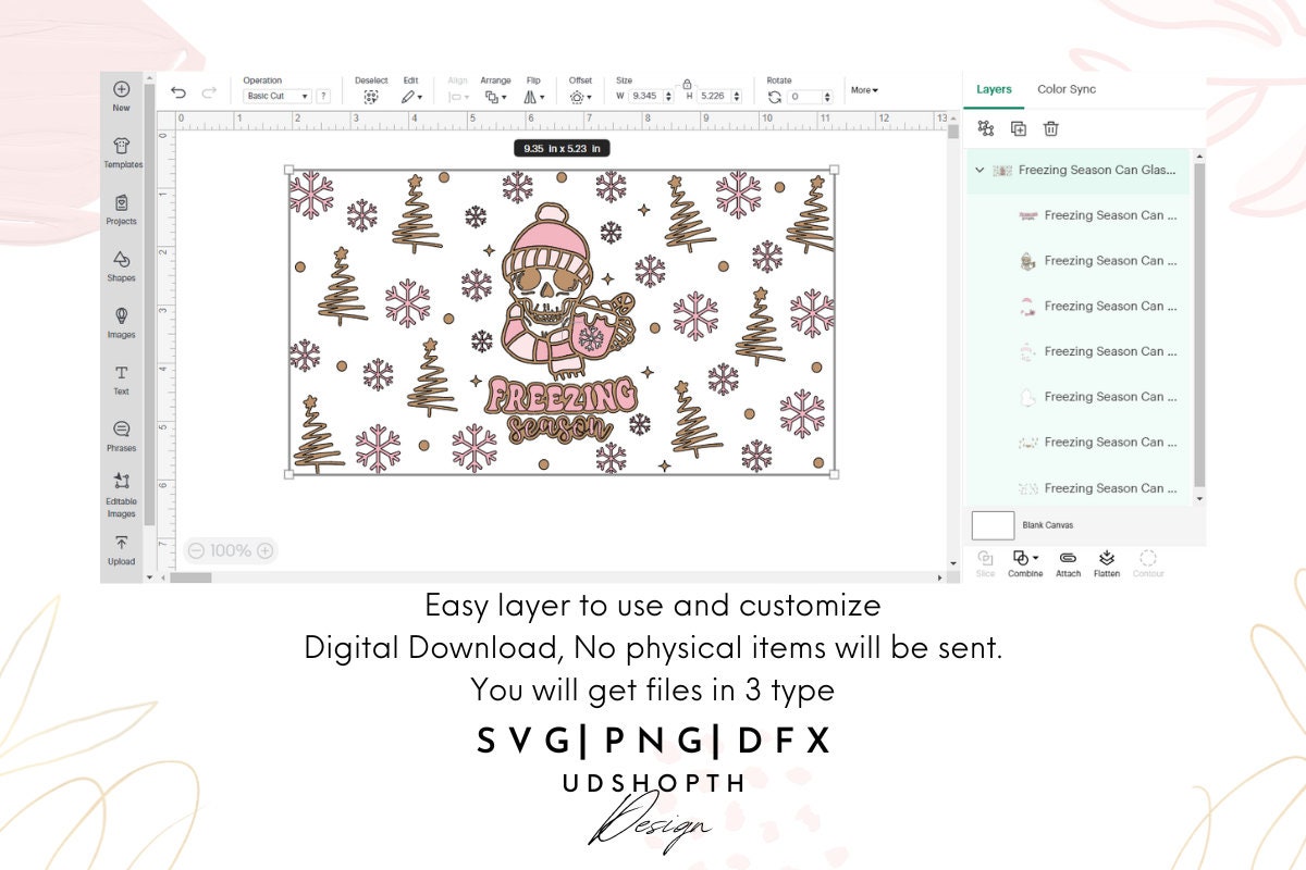 Freezing Season Can Glass Svg 20oz Libbey Full Wrap Svg - Etsy