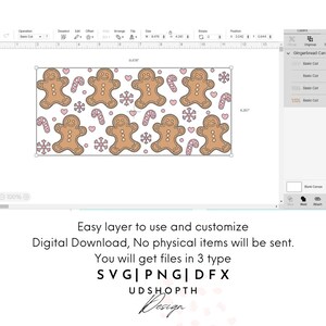 Gingerbread Man Beer Can Glass Svg, 16oz Libbey Full Wrap Svg, Pink ...