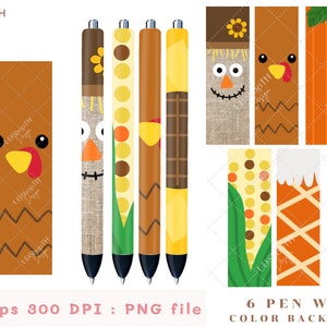 Thanksgiving Pen Wrap, Thanksgiving Bundle Glitter Waterslide, Joy ...