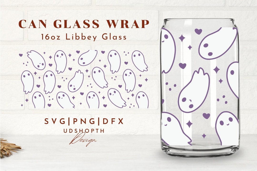 Cute Ghost Heart Beer Can Glass Svg Cut File for Cricut,retro Halloween ...