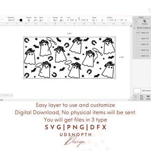 Ghost Cowboy Svg for Libbey Can Glass 16oz,halloween Can Glass Wrap Svg ...