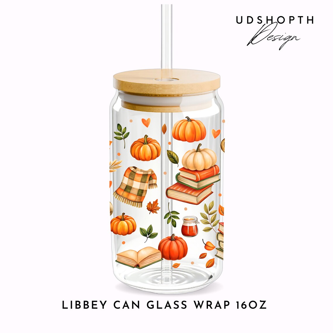 Fall Vibes Iced Coffee Cup 16oz Glass Cup Png, Fall Sublimation Design ...