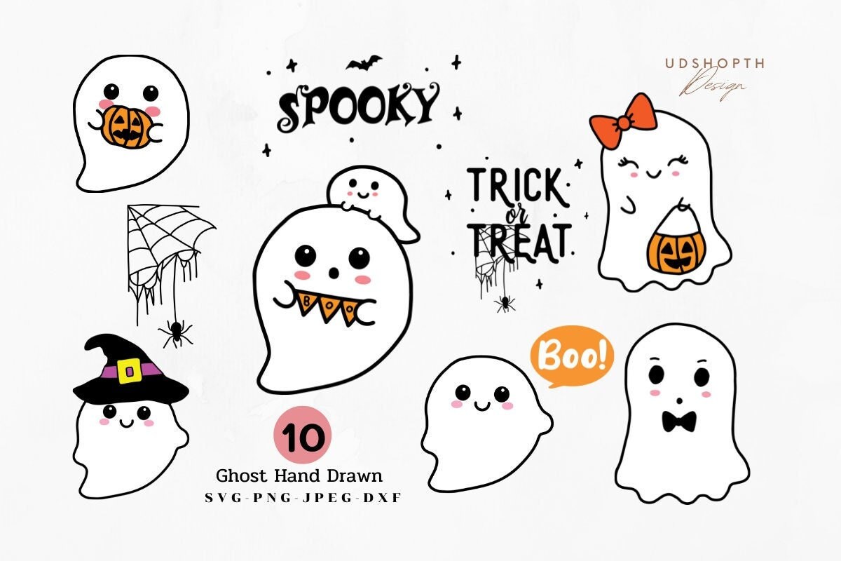Ghost SVG Boo Svg Hey Boo Svg Halloween Svg Spooky Autumn | Etsy