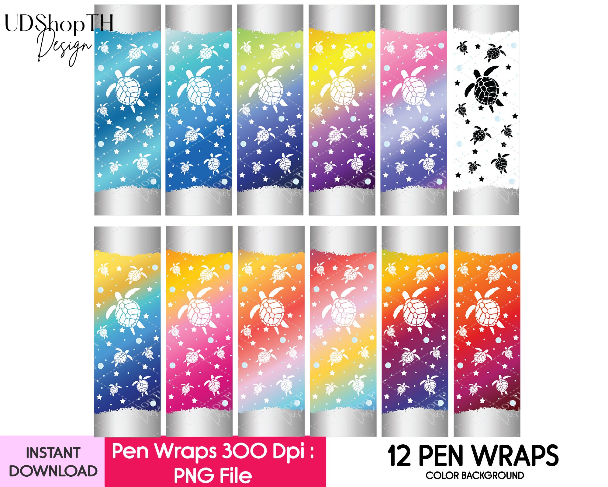 Sea Turtle Pen Wraps Turtle Png Turtle Love Pen Wraps - Etsy