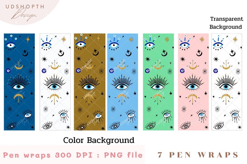 Evil Eye Pen Wrap Evil Eye Pen Wraps PNG Evil Eye Bundle | Etsy