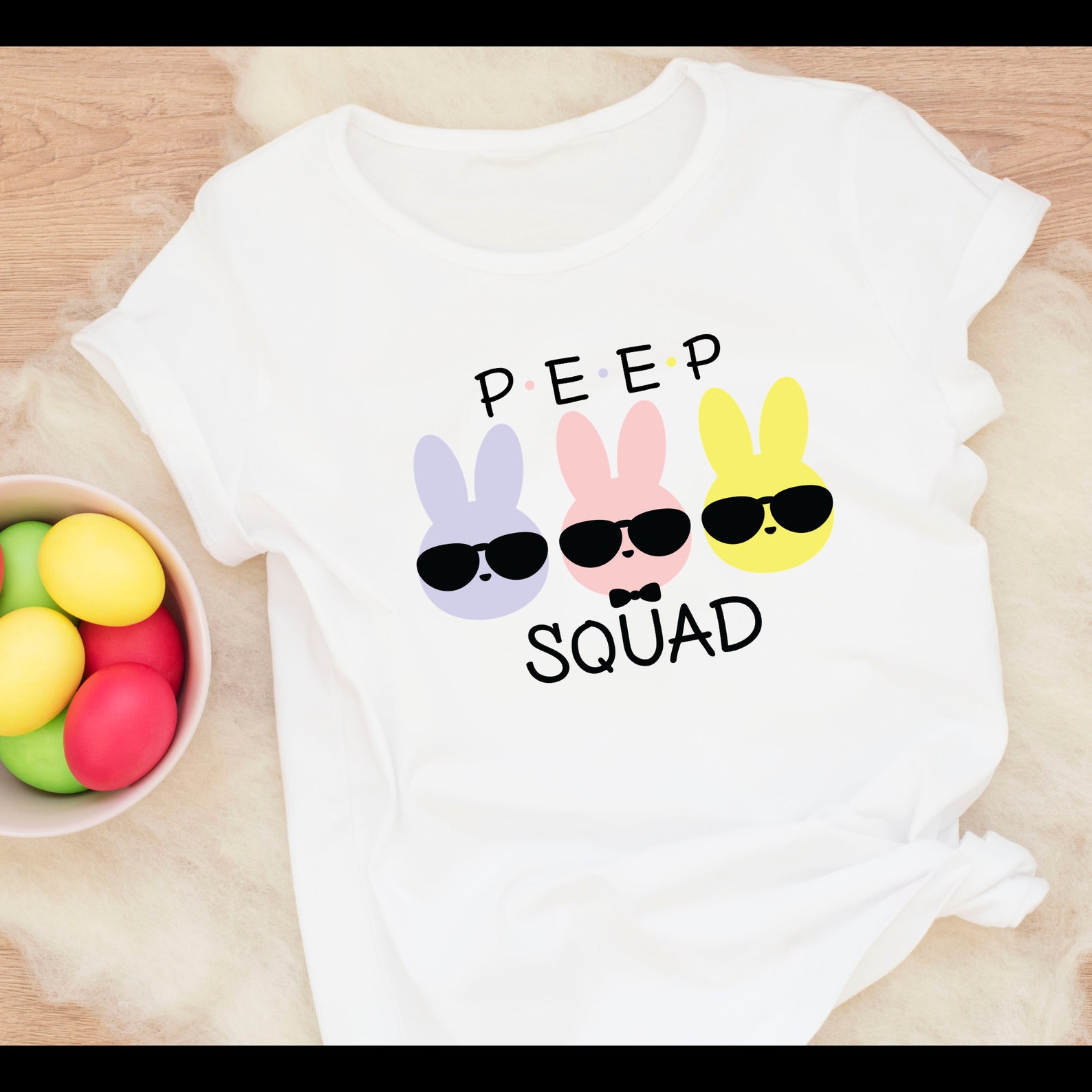 Peep Squad Sunglass Bunny Svgpeepseaster Svgeaster - Etsy