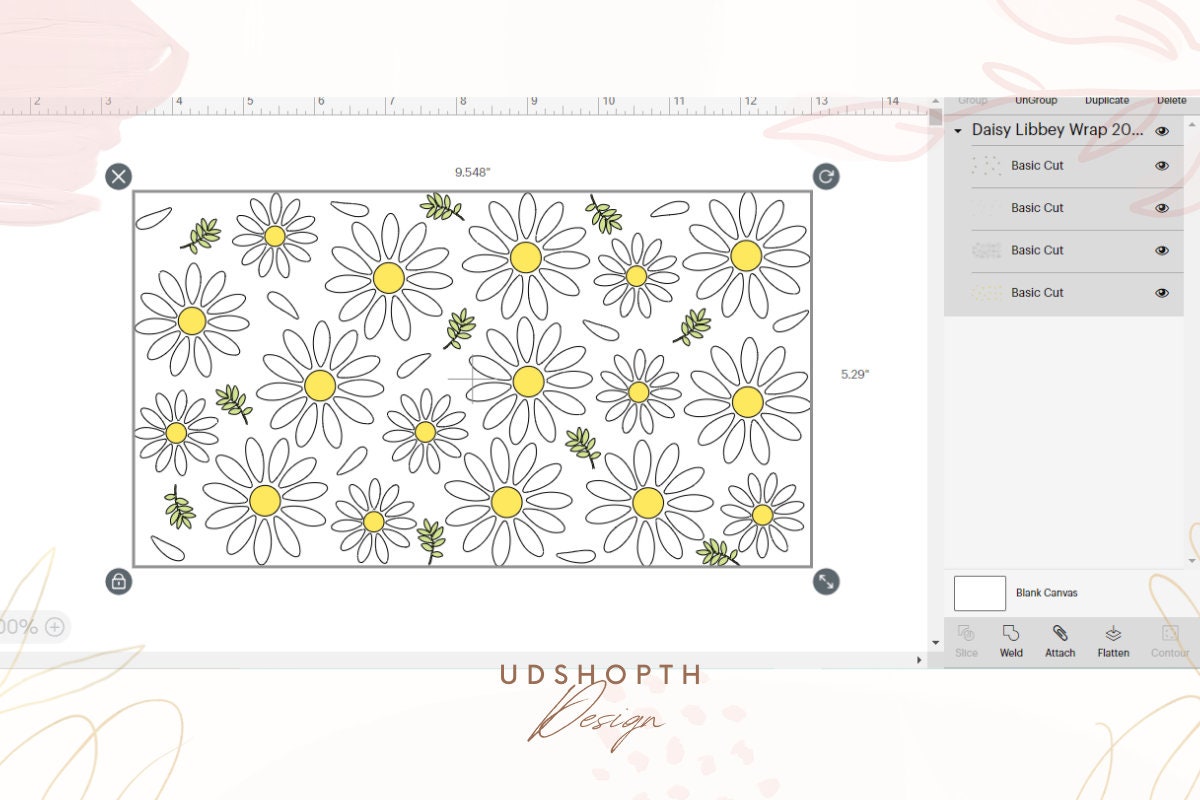 Daisy Beer Can Glass Svg, Daisy Wrap Svg, Daisy Flower Glass Wrap ...
