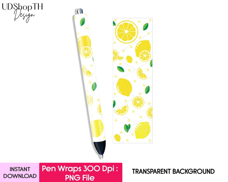 Lemon Pen Wraps Lemonade Pen Wraps Fruit Pen Wraps PNG | Etsy