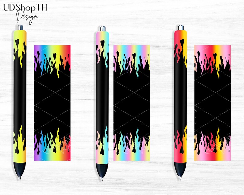 Fire Flame Pen Wrap, Burning Flame Pen Wrap, Pastel Leopard Pen Wrap ...