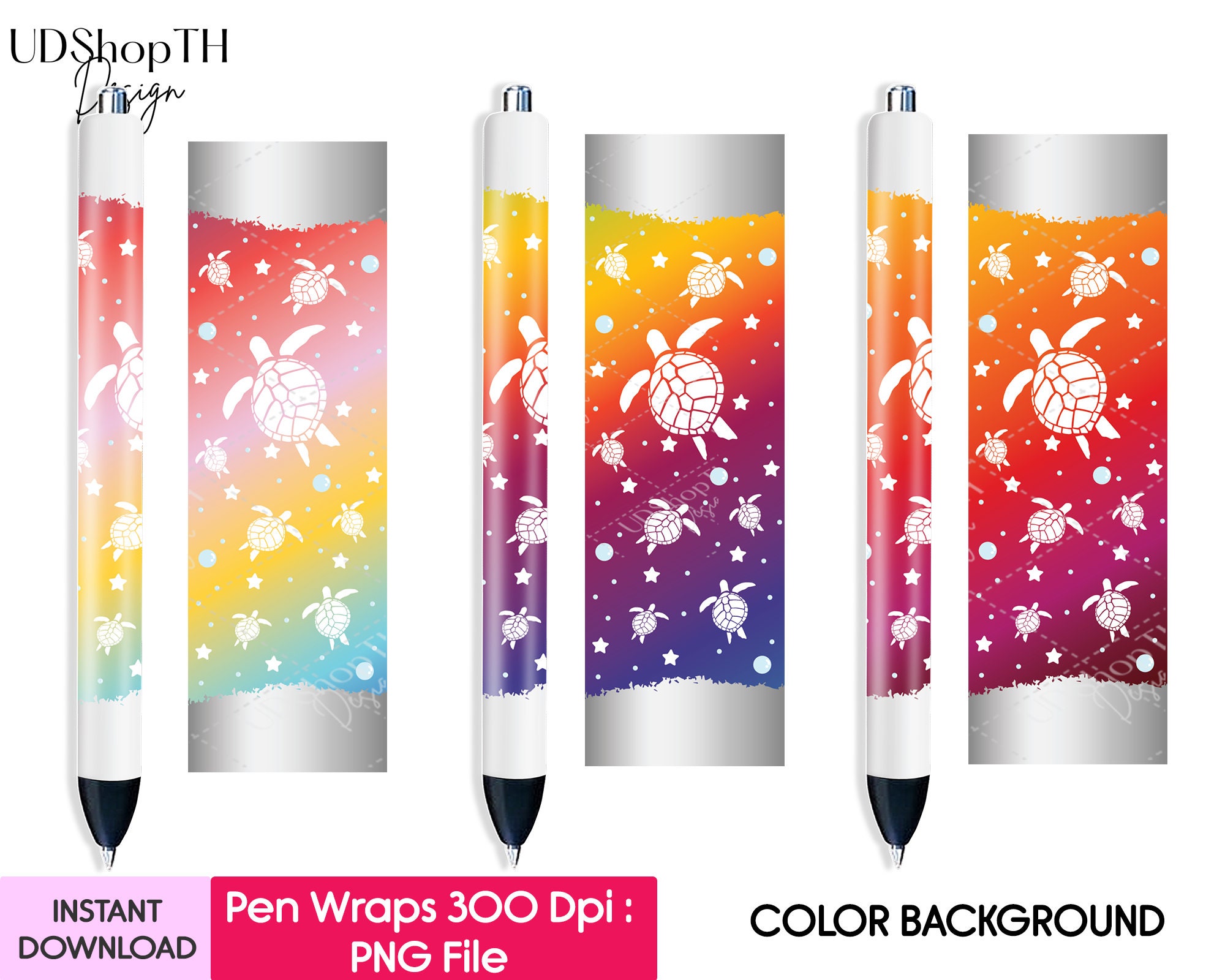 Sea Turtle Pen Wraps Turtle Png Turtle Love Pen Wraps - Etsy