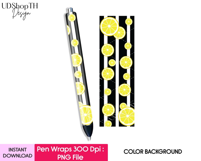 Lemon Pen Wraps, Fruit Pen Wraps PNG, Waterslide, Joy Glitter Pen ...