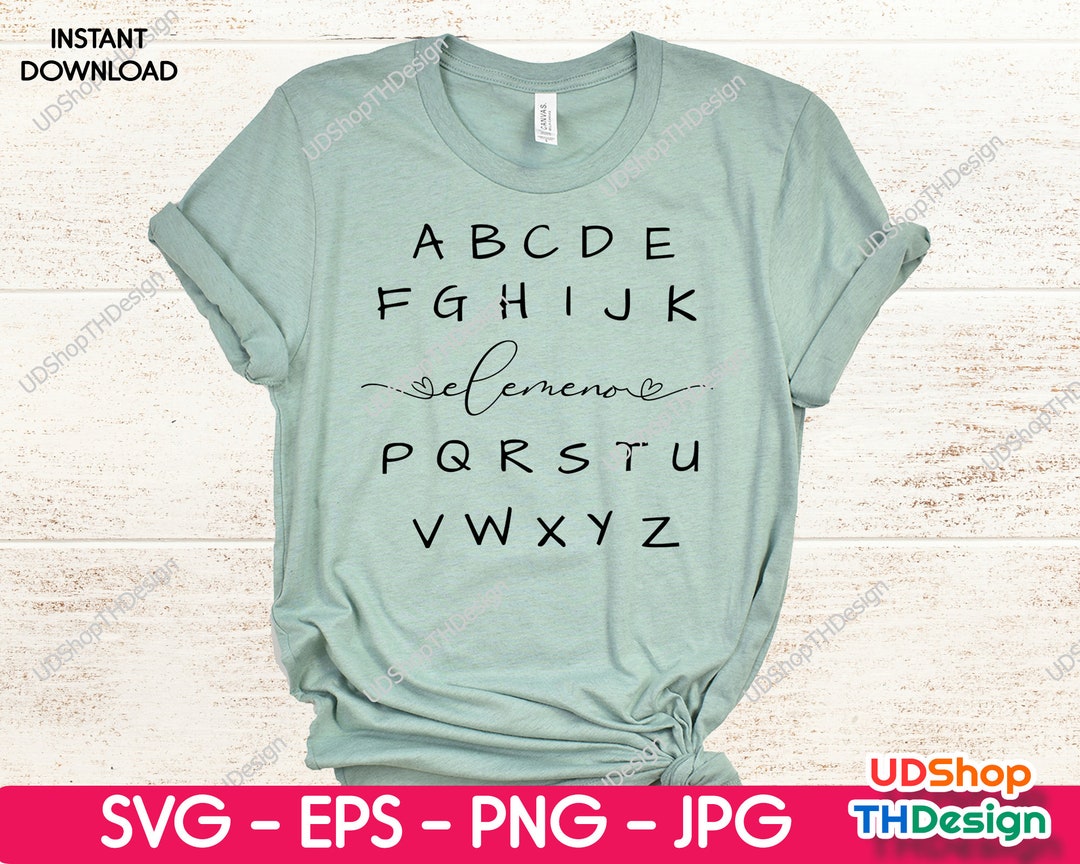 Alphabet Elemeno Svg,abcs Elemeno Svg,teacher Svg,abc's Svg,back to ...
