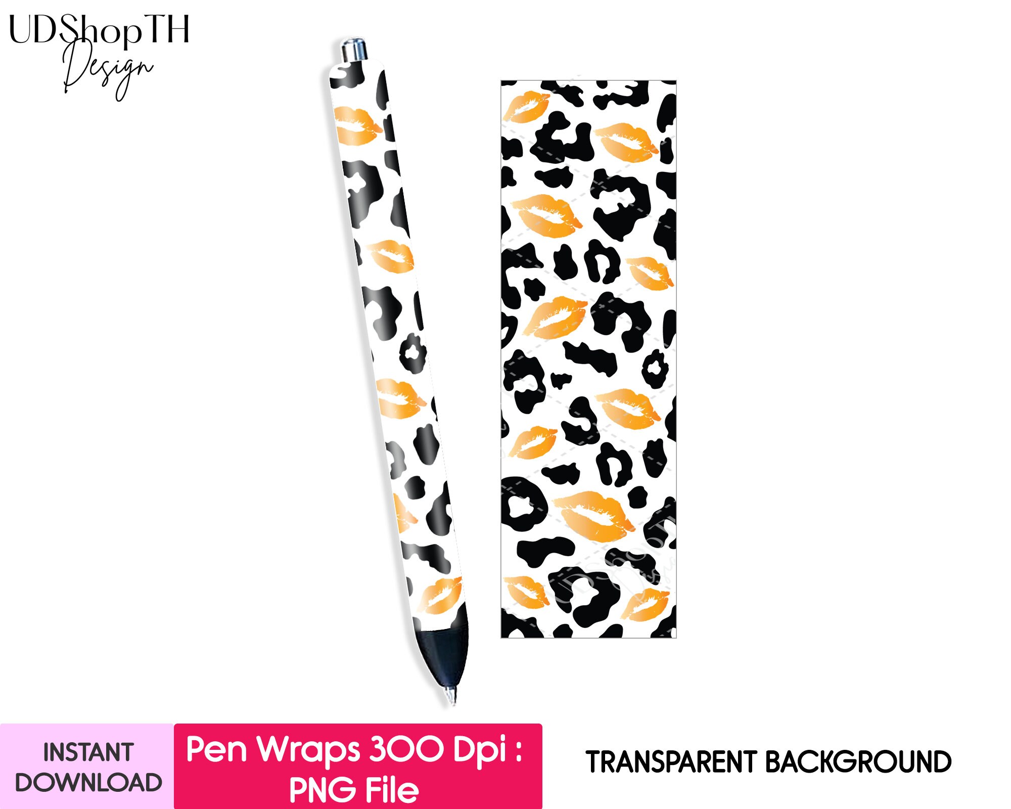 Kiss Leopard Pen Wraps Leopard Print Leopard Pen Wraps Kiss - Etsy