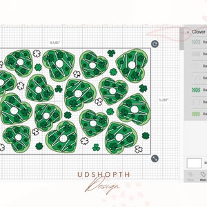 Clover Donut Svg, St Patricks Day Svg, Clover Leaf Svg, Hearts Glass ...