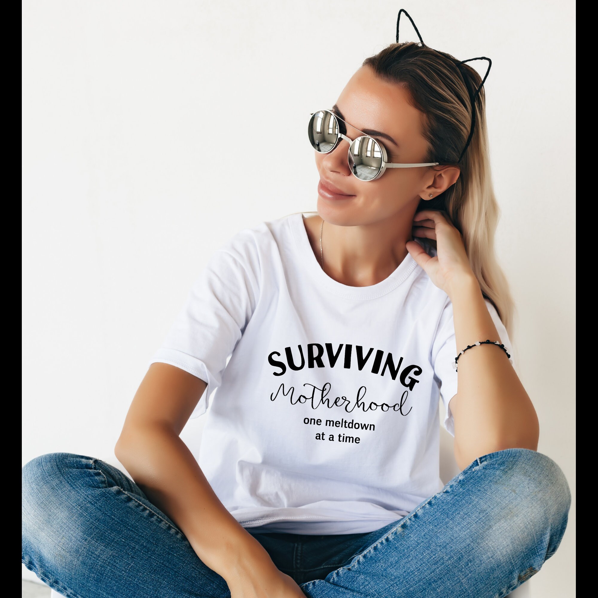 Surviving Motherhood Svgfunny Mom Svgmothers Daysvgmom Cut | Etsy