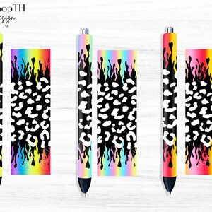 Fire Flame Pen Wrap, Burning Flame Pen Wrap, Pastel Leopard Pen Wrap ...