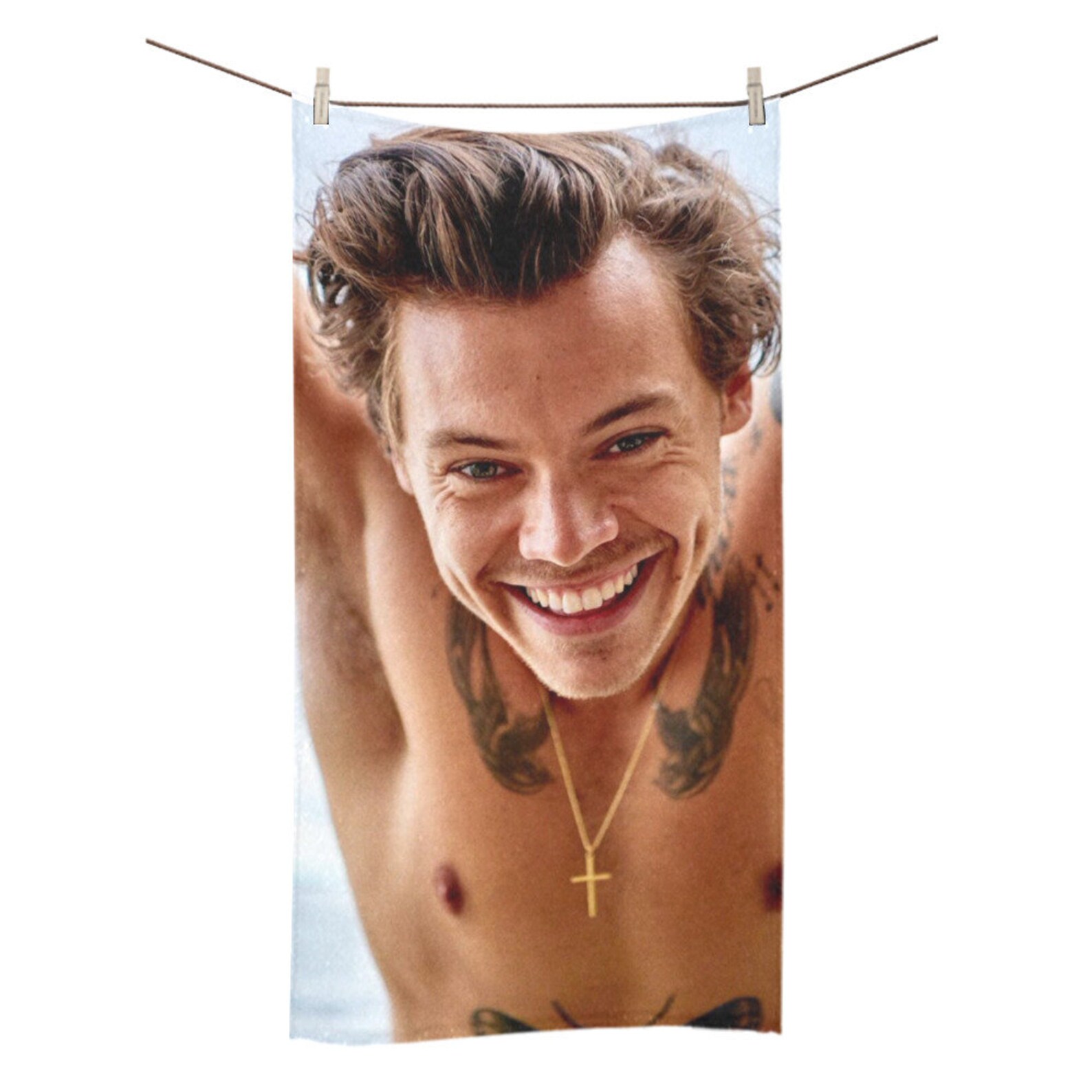 Harry Styles Towel Harry Styles Tattoo Beach Towel - Etsy UK