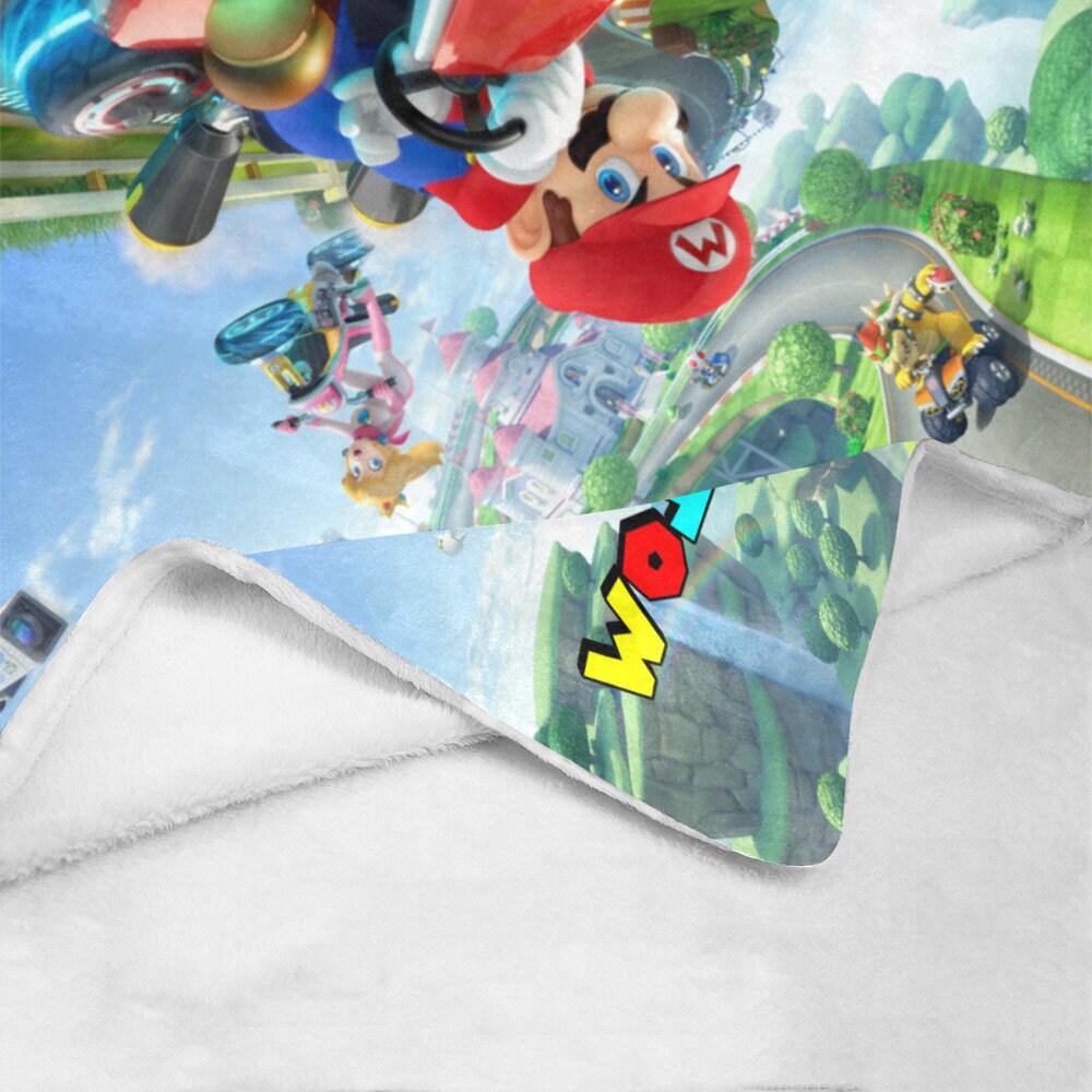 Super Mario Kart Blanket, Custom Super Mario Name Blanket, Personalized ...