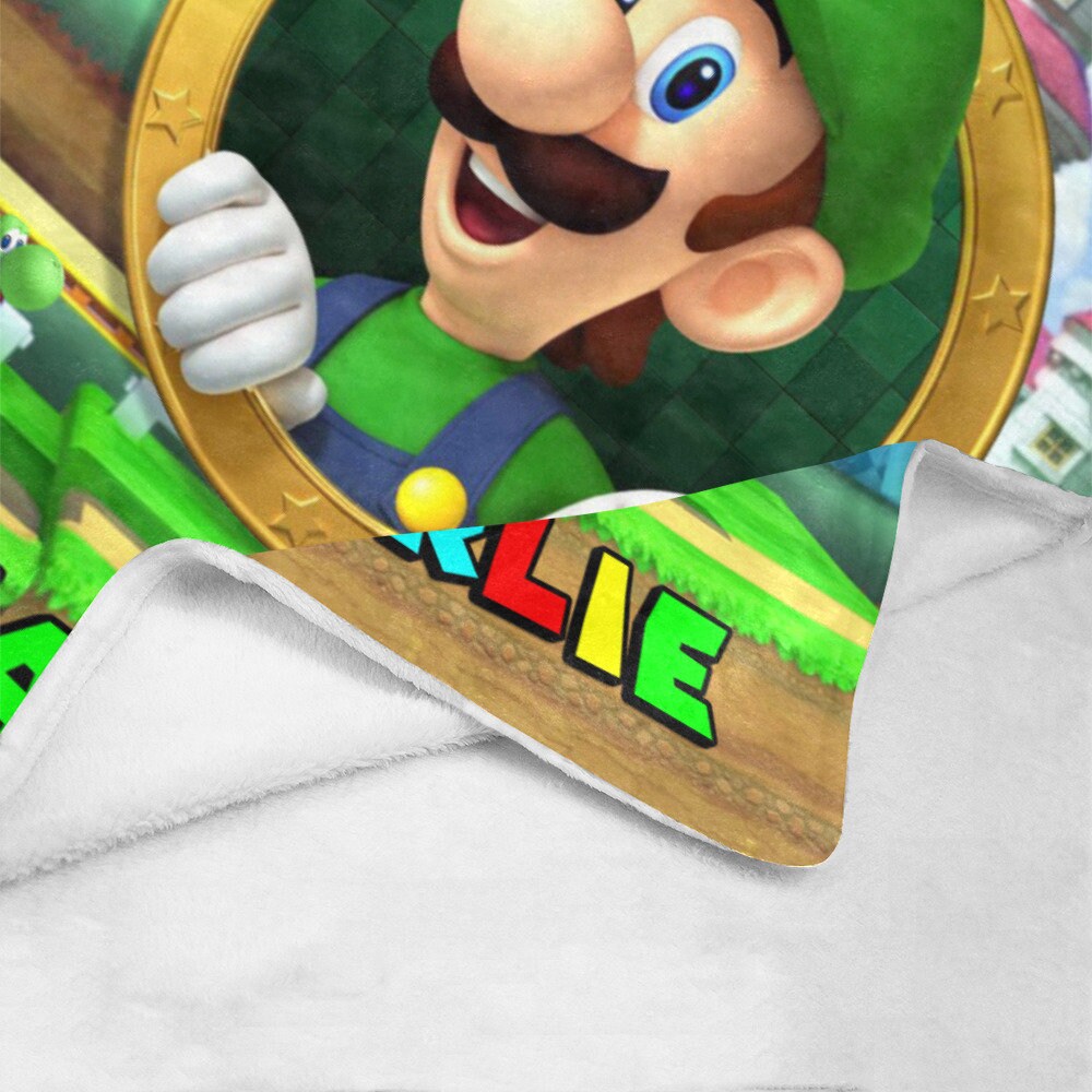 Luigi Gift Blanket Super Mario Gift Blanket - Etsy