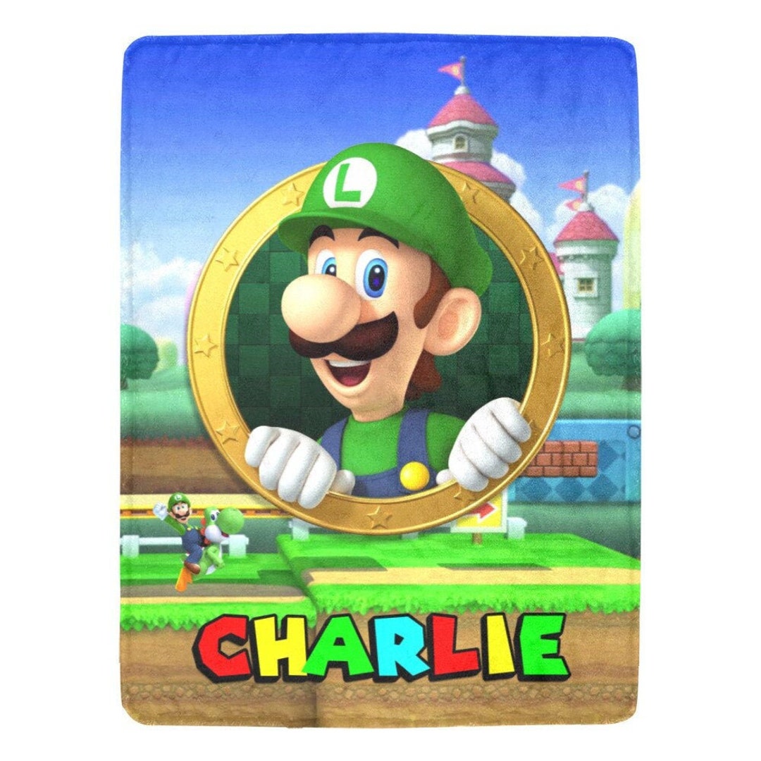 Luigi Gift Blanket, Super Mario Gift Blanket - Etsy