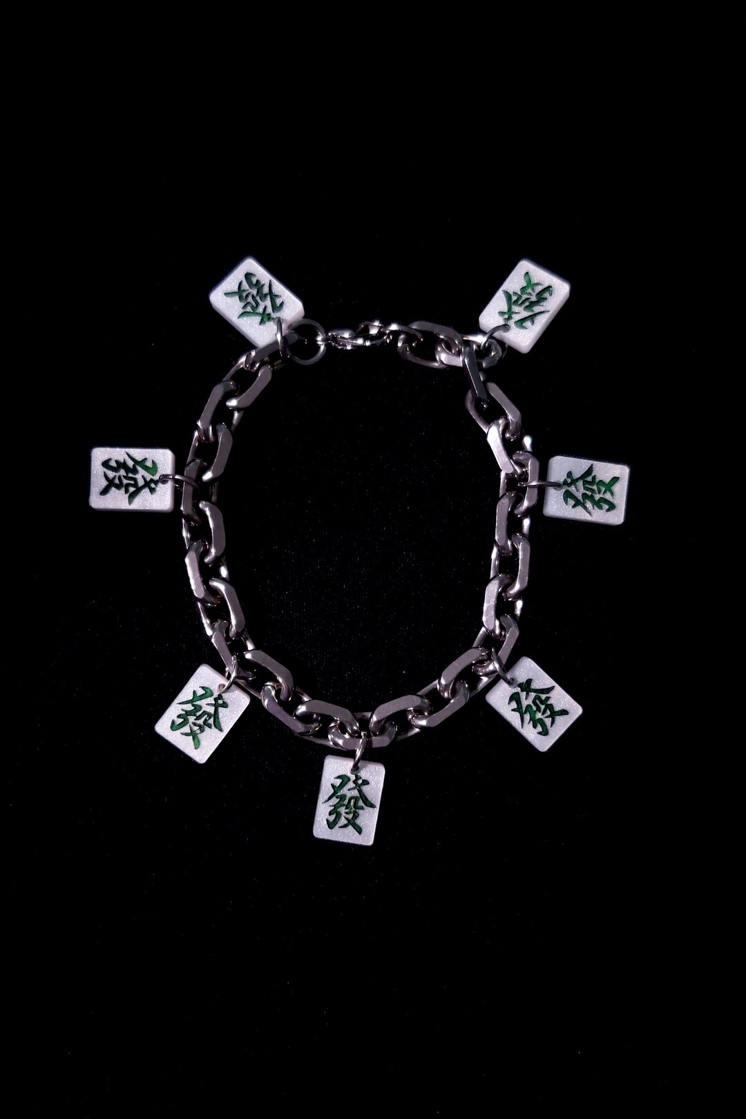 Mahjong Tile Charm Bracelet // Laser Cut Acrylic Earring - Etsy
