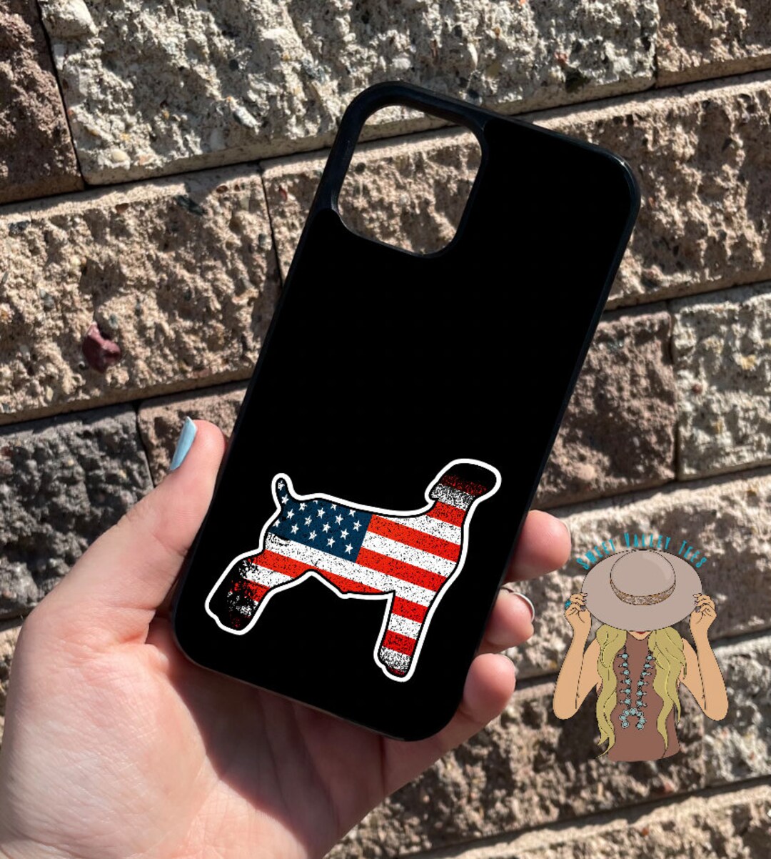 American Flag Show Goat Phone Case - Etsy