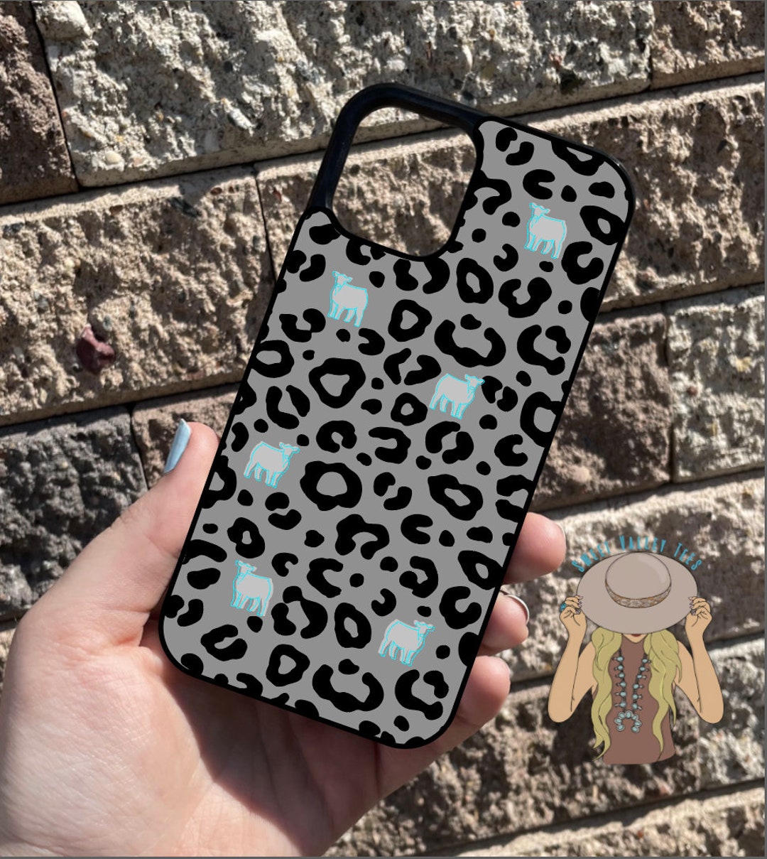 Leopard Print Steer Phone Case | iPhone Case | Show Cattle Phone Case ...