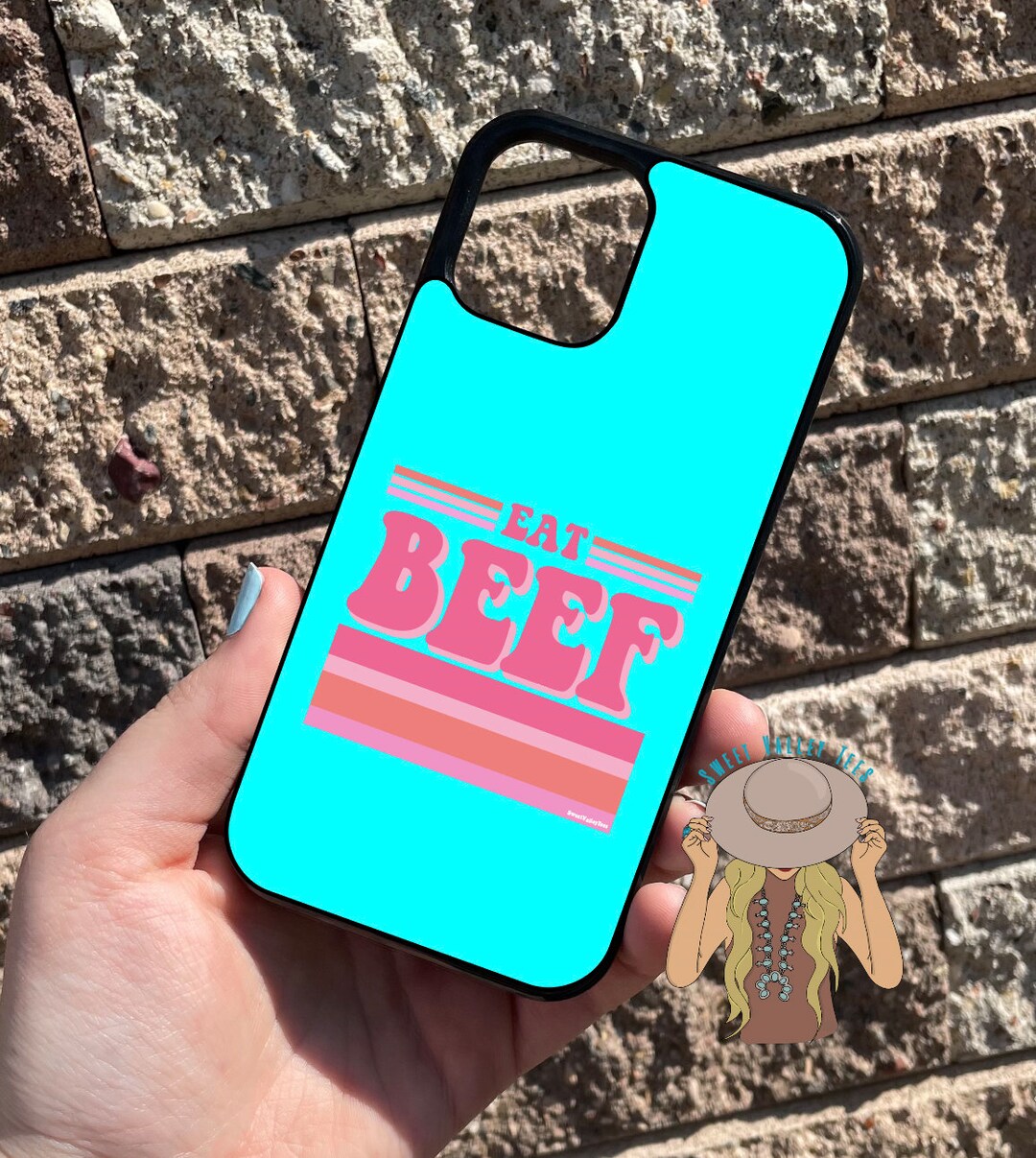 Retro Eat BEEF Phone Case - Etsy