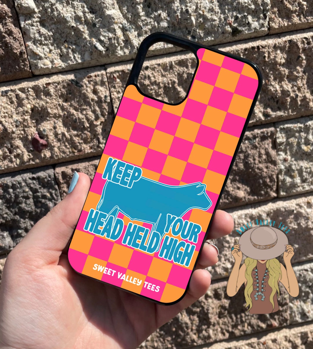 Checker Print Keep Your Head Held High Show Steer iPhone Case - Etsy