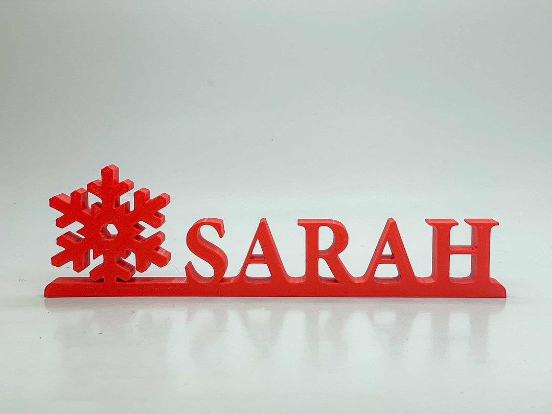 Personalized Christmas Snow Flake Name Stand - Gift/decoration During ...