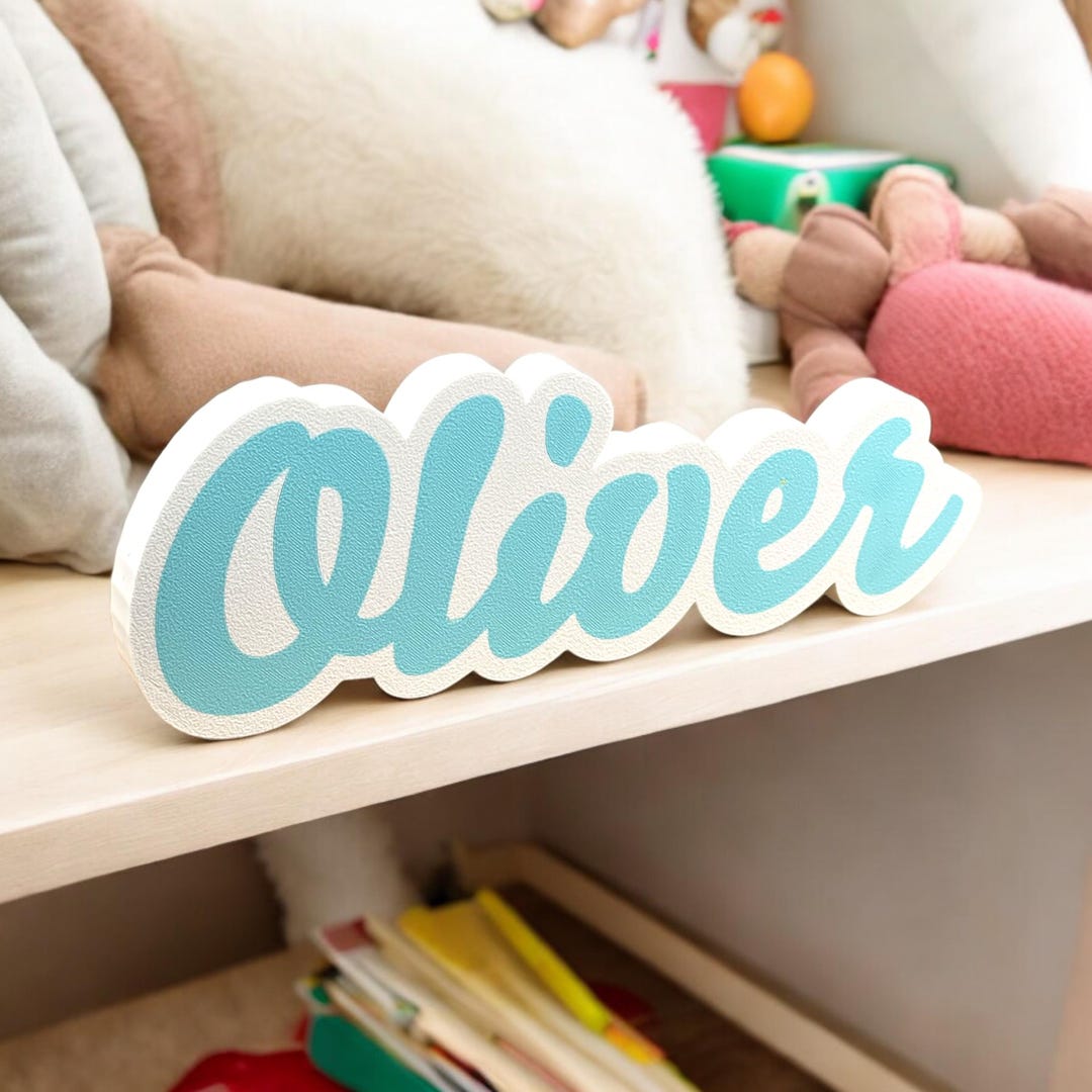 Personalized Pastel-coloured Name Stand for Kids and Newborns - Cute ...