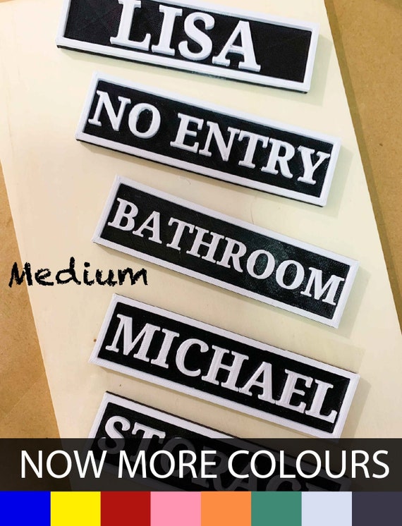 Medium Personalized Name Plate Affordable Multicolour Text | Etsy