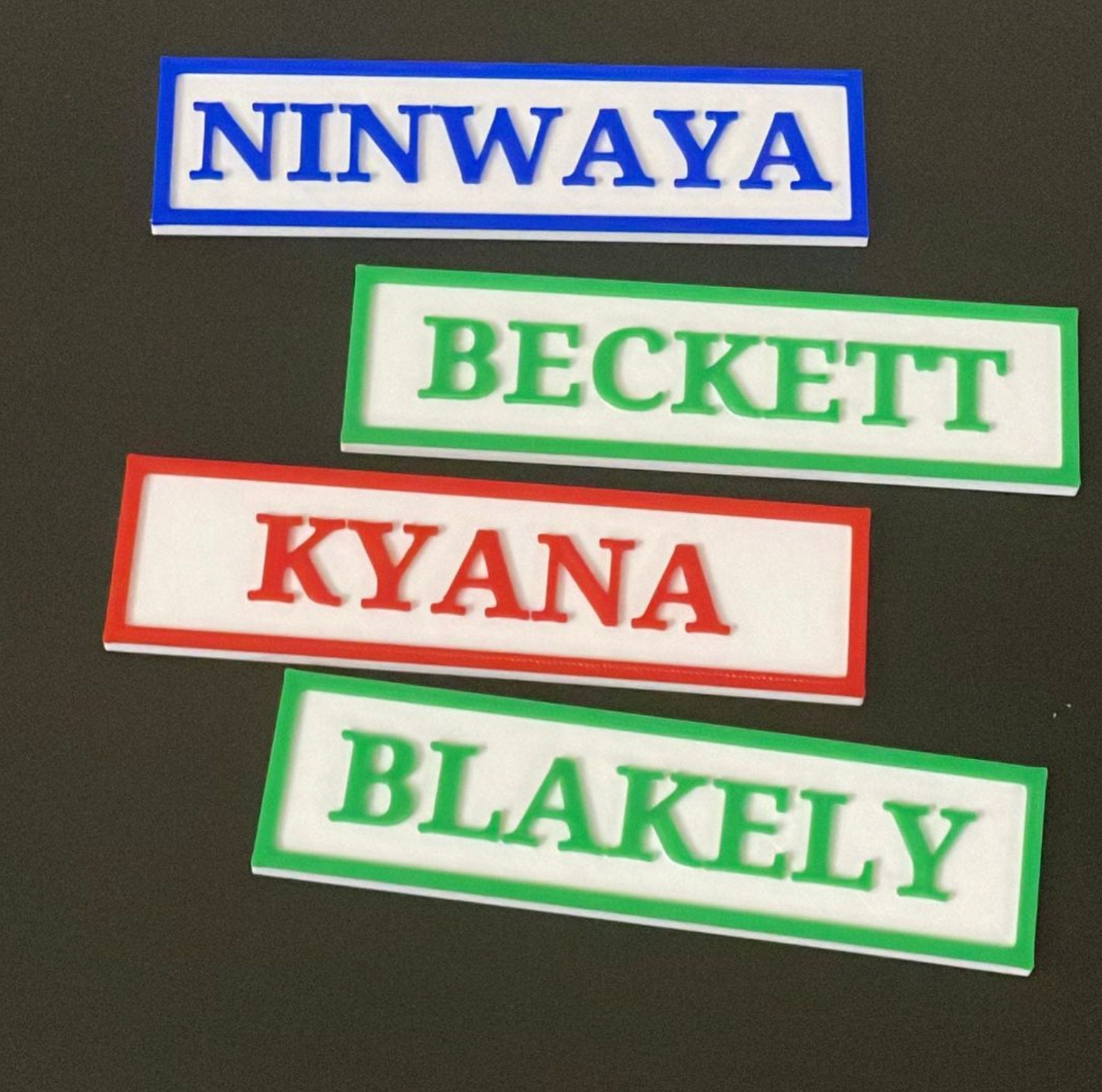 Large Personalized Name Plate Affordable Multicolour Text | Etsy