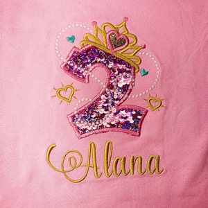 Princess Birthday Shirt , 2nd Birthday Princess Party Top, Girl ...