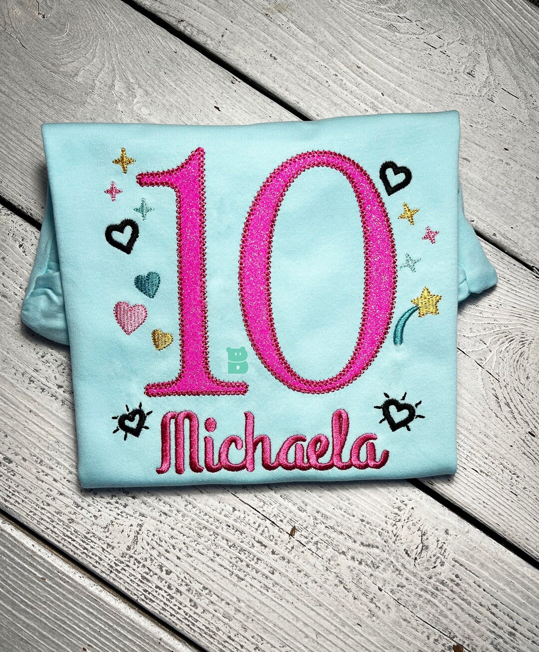 Princess Birthday Shirt , 10th Birthday Princess Party Top, Girl ...