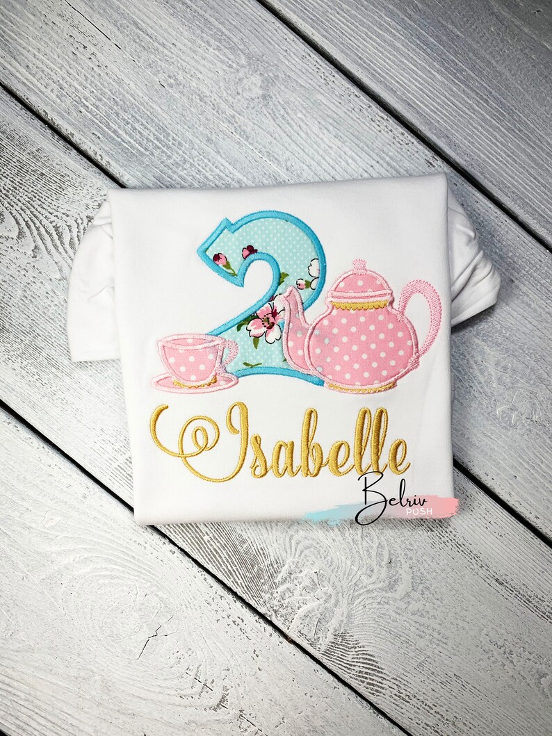 Tea Party Birthday Shirt Lets Partea Birthday Theme Tea | Etsy